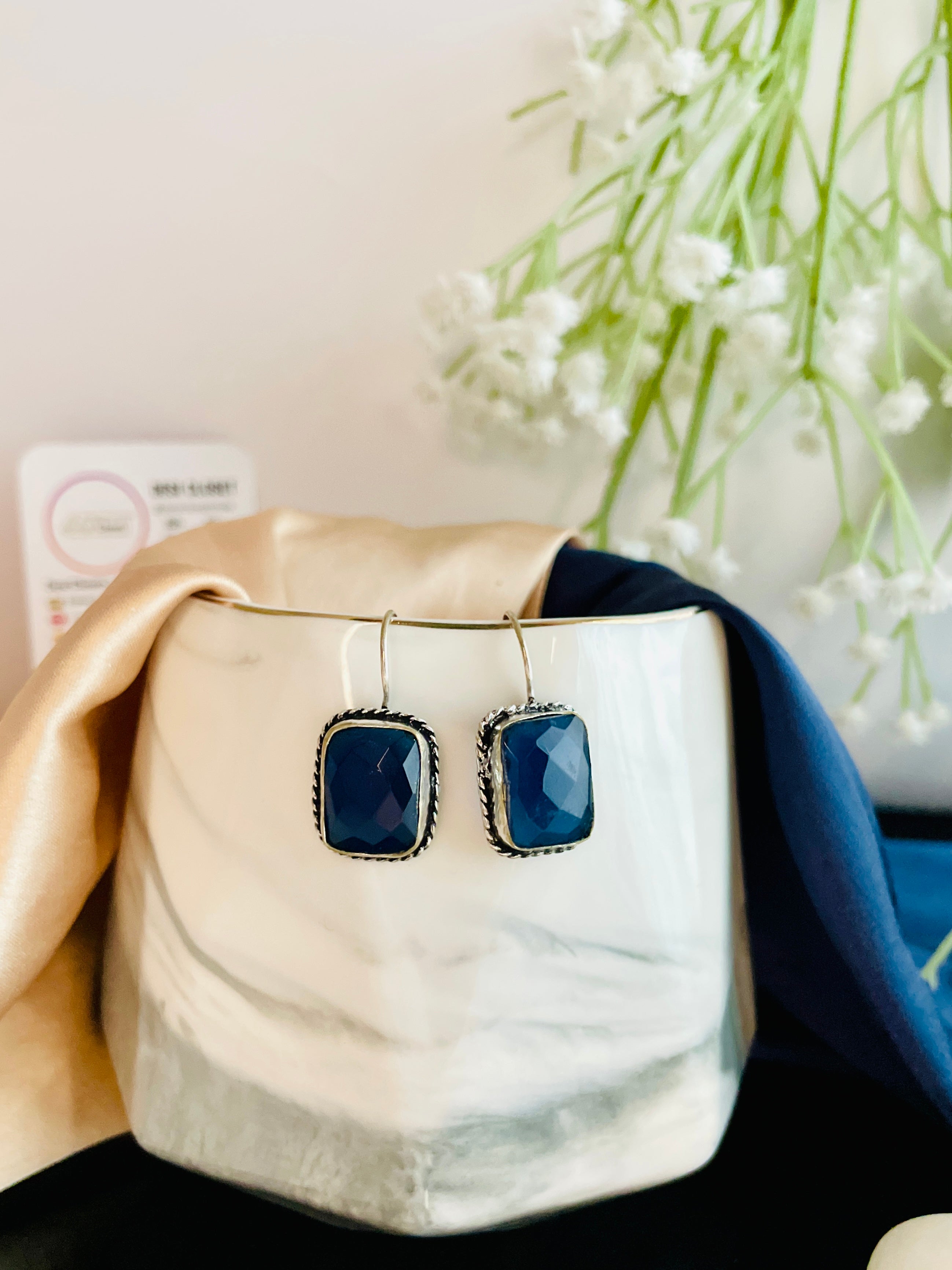 Premium Navy Blue Stones Threads – Desi Closet