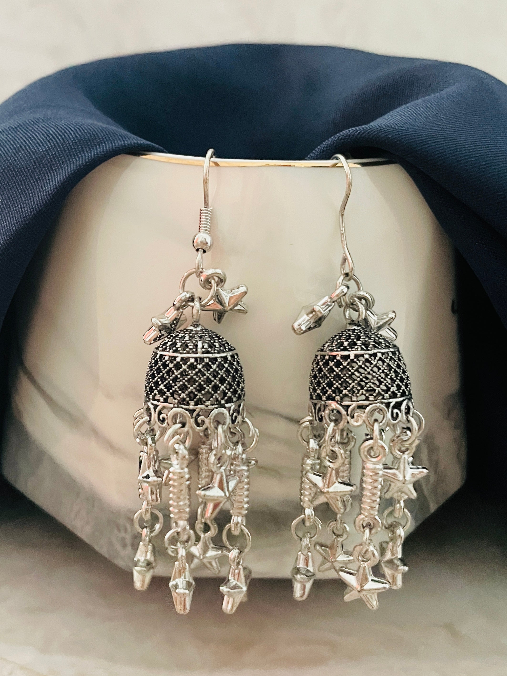 Galaxy Drop Oxy Thread Jhumki – Desi Closet